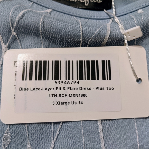 Sucrefas | Dresses | Sucrefas Blue Lacelayer Fit And Flare Dress | Poshmark